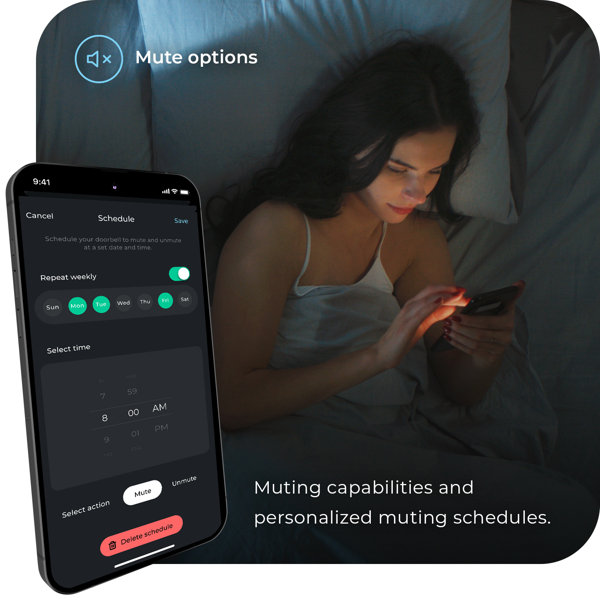 Heath-Zenith Heath Zenith Black Plastic Wired Smart Video Doorbell | Wayfair